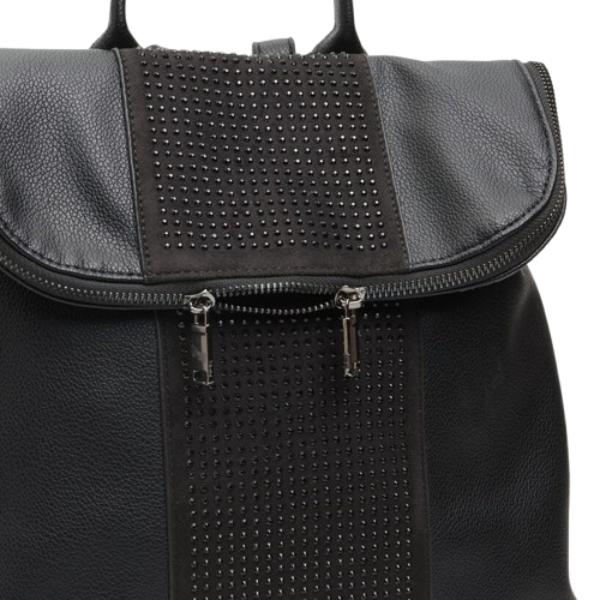 Bata Faux Leather Backpack with Crystal Details Accessories Bags